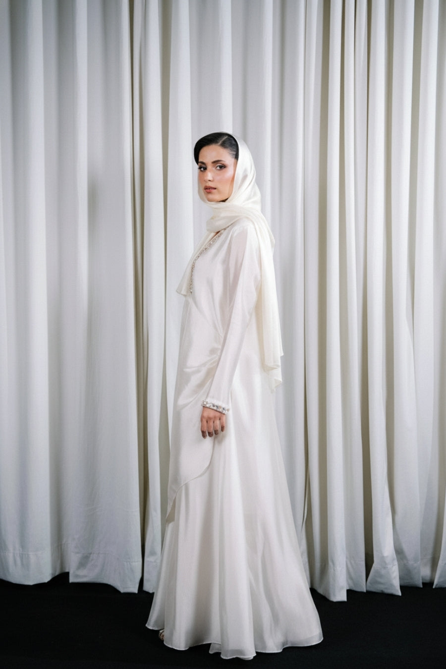 White Sheesha Silk Dress – Kef
