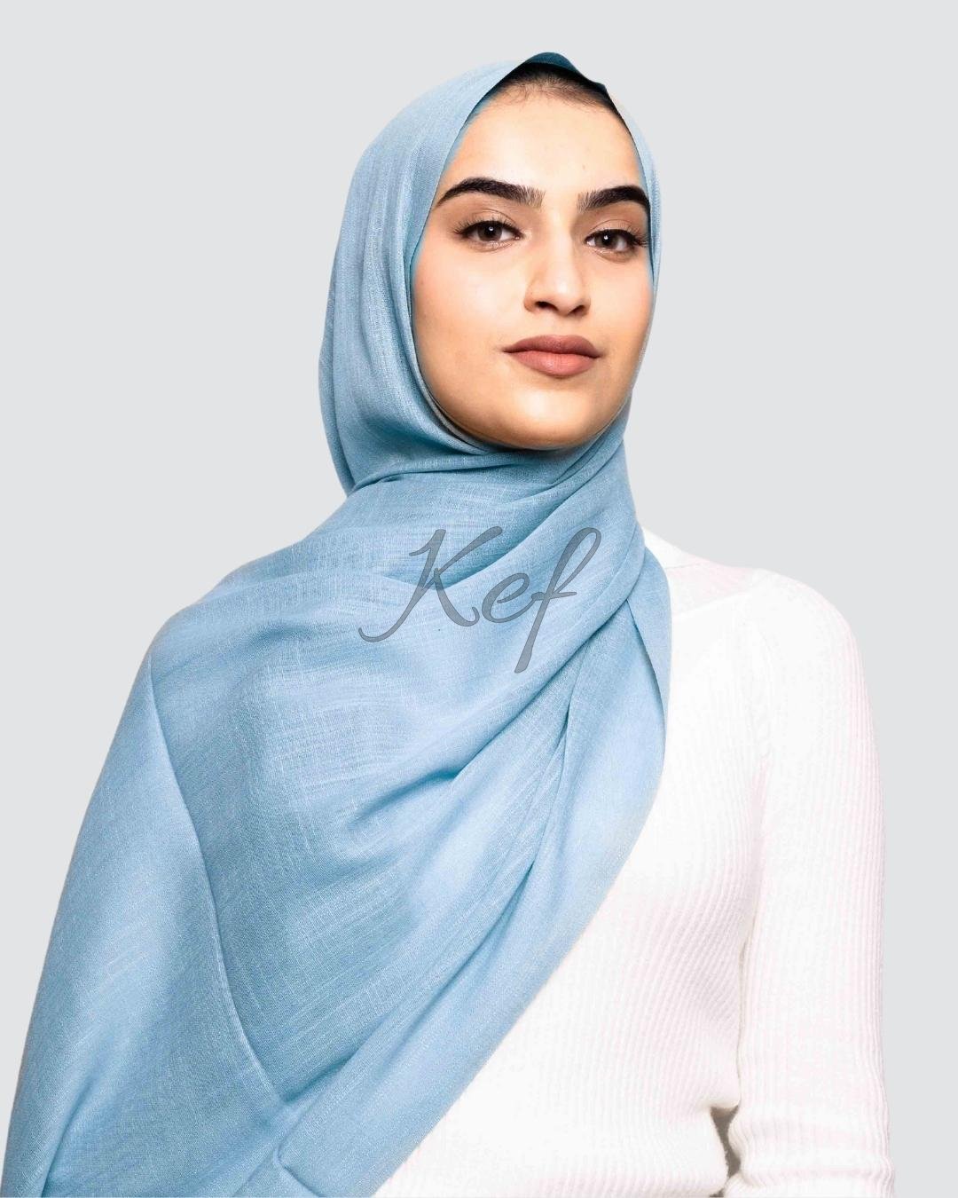 Turkish Lawn Hijab - Ice Blue – Kef